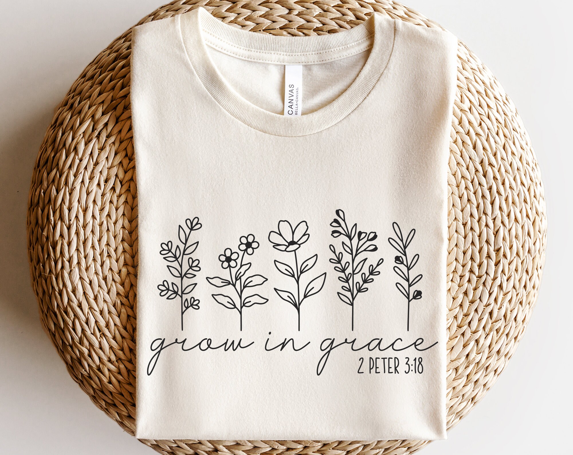 Grown in Grace Svg Wildflower Svg Christian Svg Faith Svg - Etsy