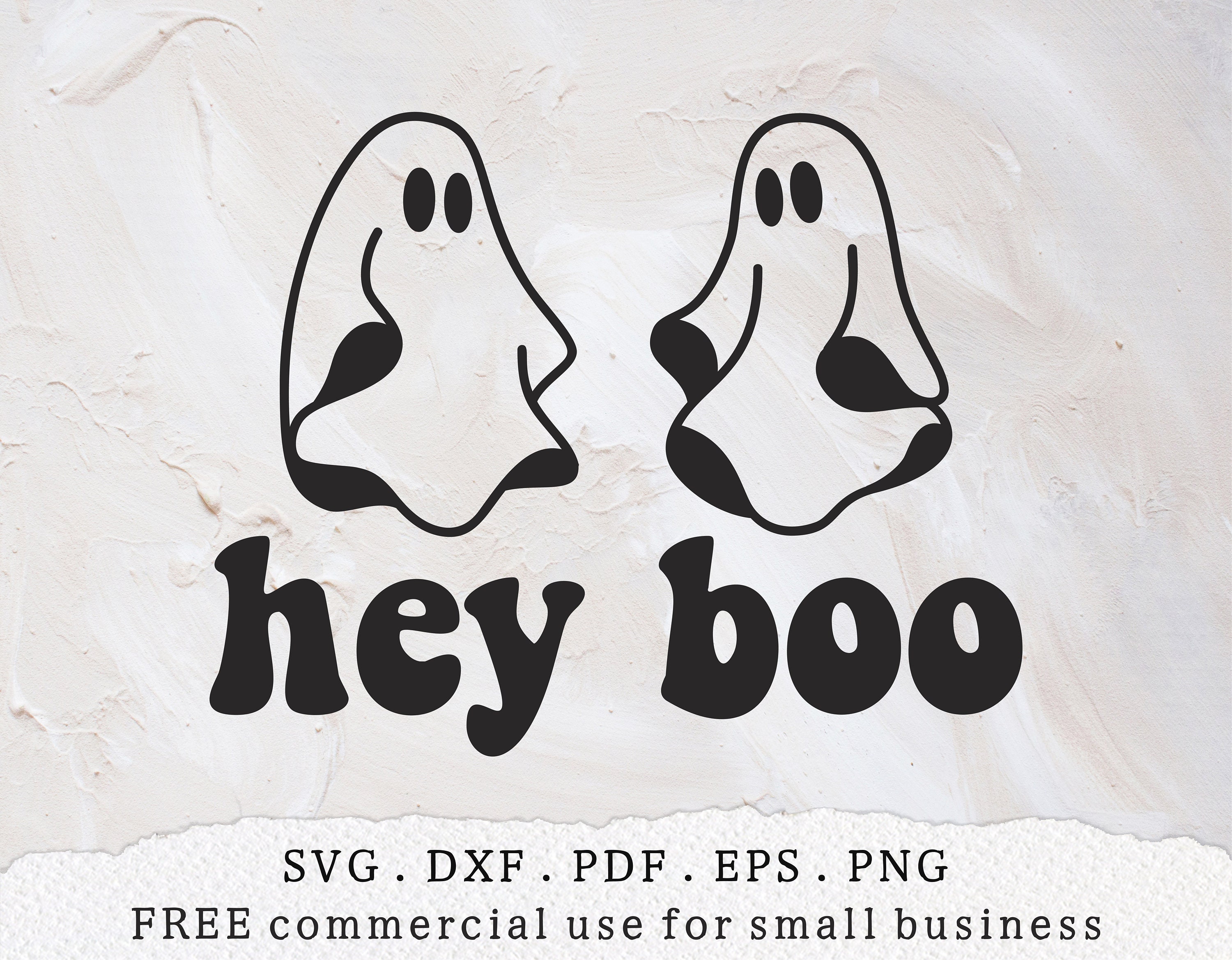 Hey Boo Svg Ghost Outline Svg Spooky Vibes Svg Retro - Etsy