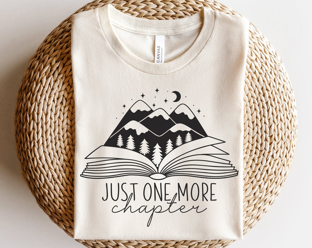 Just One More Chapter Svg, Book With Mountains Svg, Book Lover Svg ...