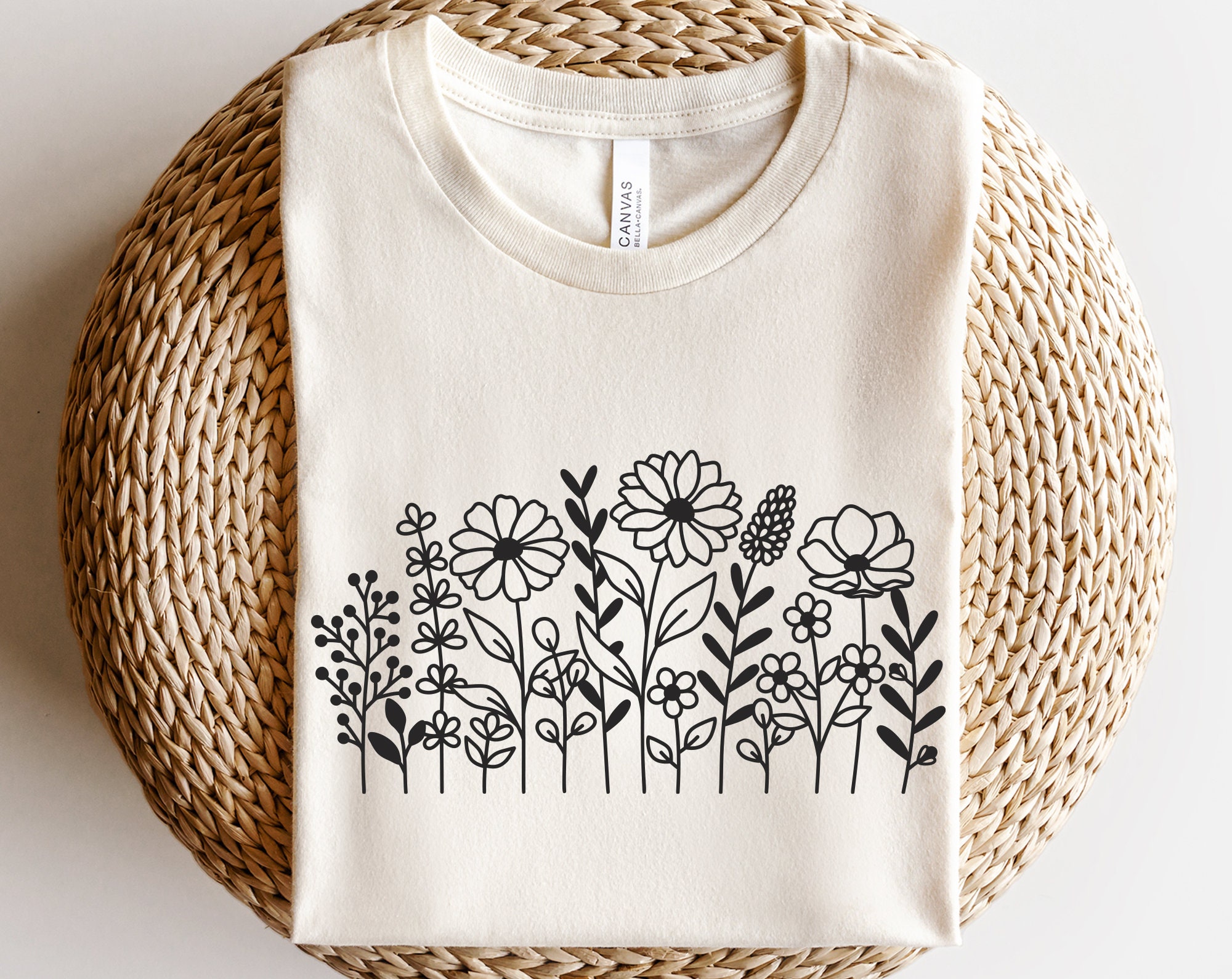 Wildflowers Svg Simple Flower Svg Flower Garden Svg - Etsy