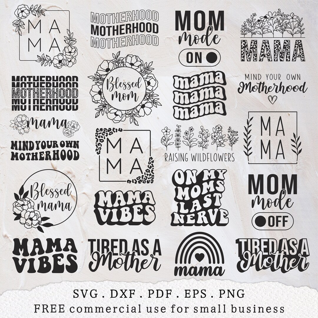 Mom Life Bundle Svg, Motherhood Svg, Retro Mom Shirt Svg, Tired as a ...