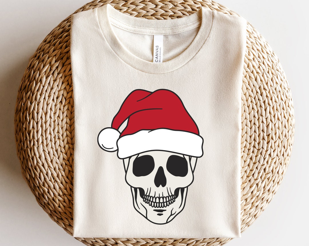 Skull With Hat Svg, Christmas Skull Svg, Skeleton Svg, Christmas Skull ...