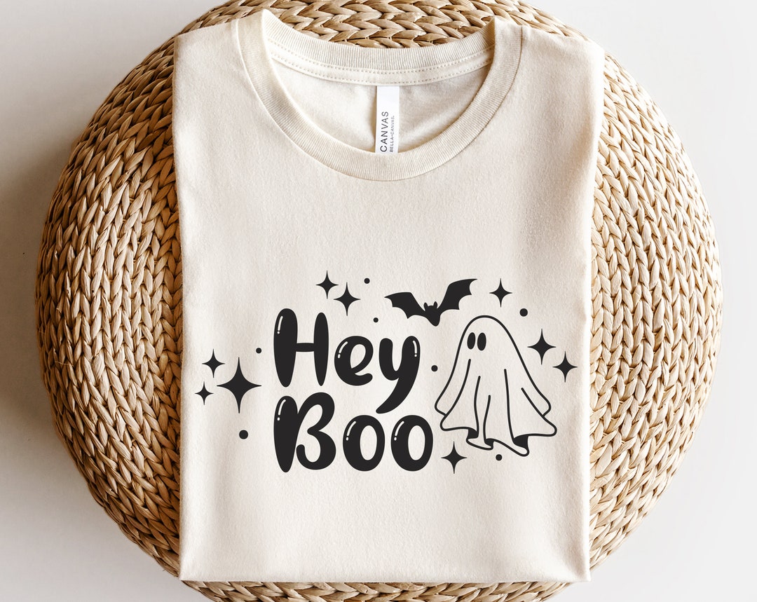 Hey Boo Svg, Ghost Svg, Bat Svg, Spooky Vibes Svg, Retro Halloween ...