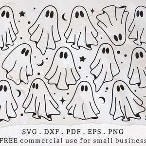 Ghost Bundle Svg, Spooky Season Svg, Love Halloween Shirt Svg, Ghost ...