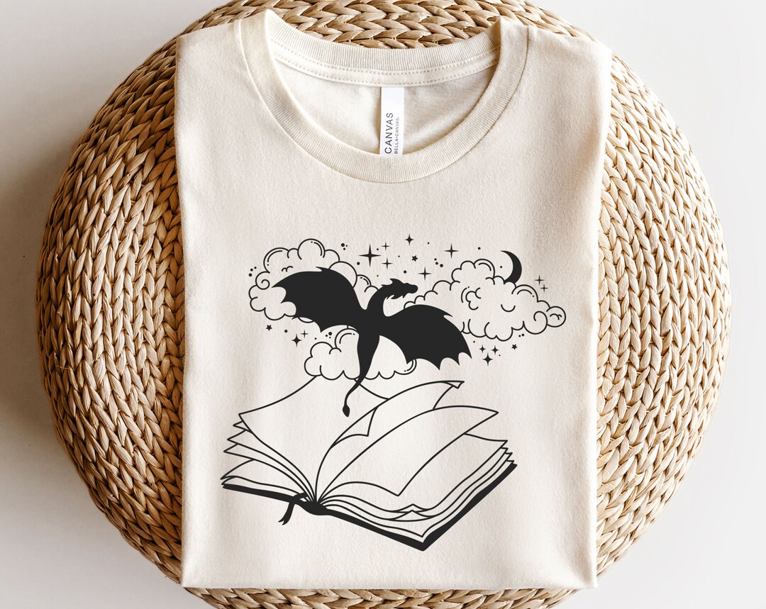 Open Book With Dragon Svg, Reading is Magical Svg, Fantasy Book Shirt ...
