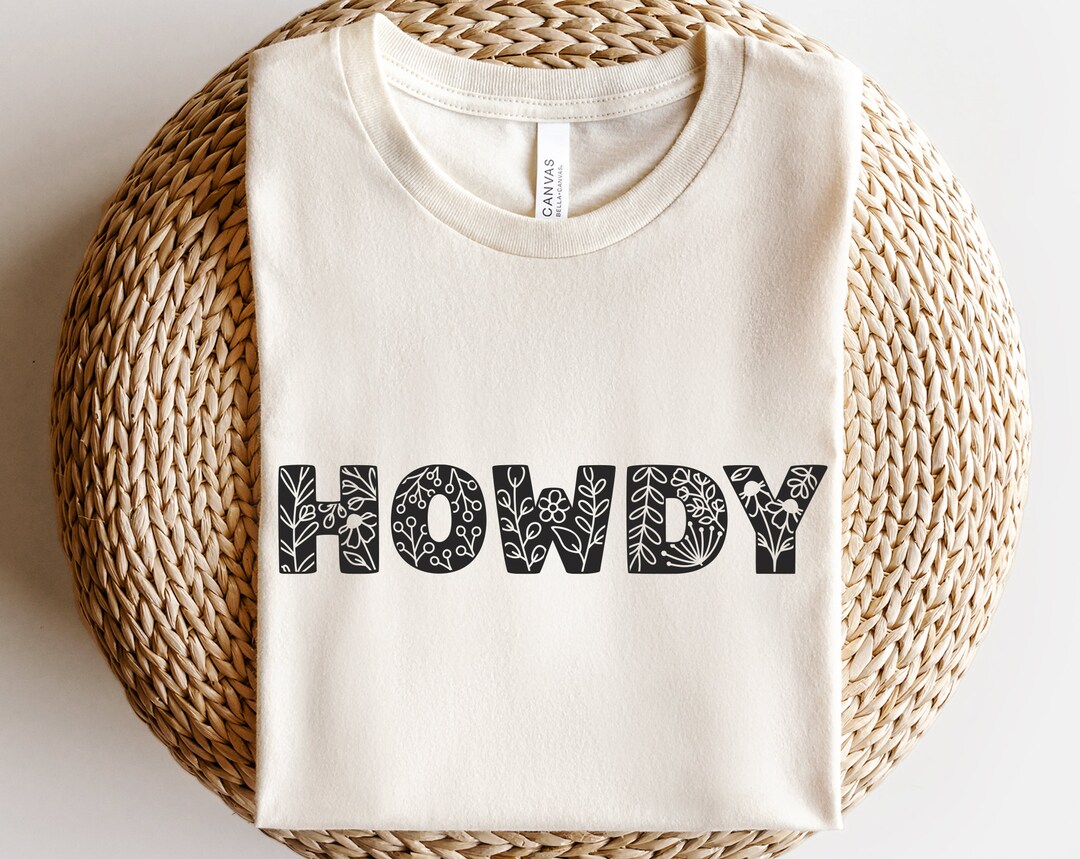 Floral Howdy Svg, Simple Flowers Svg, Cowgirl Svg, Country Girl Svg ...