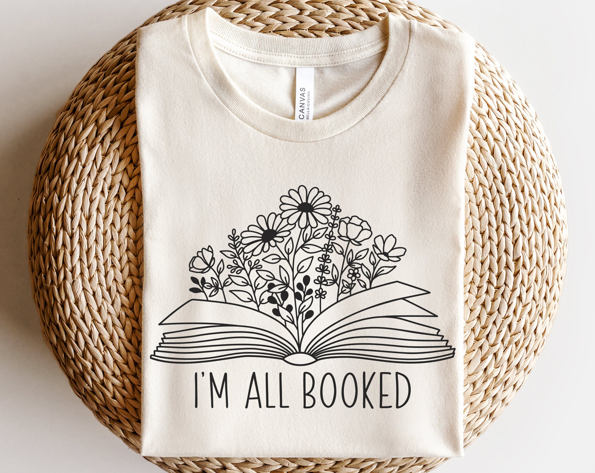 Book With Flowers Svg, I'm All Booked Svg, Book Lover Svg, Bookworm Svg ...