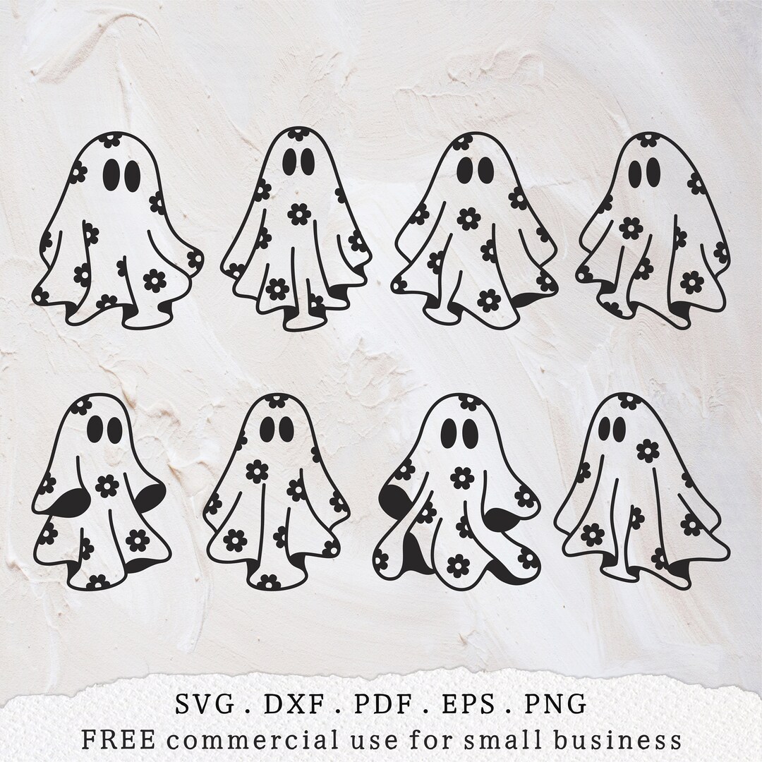 Ghost Bundle Svg, Ghost Outline Svg, Spooky Season Svg, Cute Ghost ...