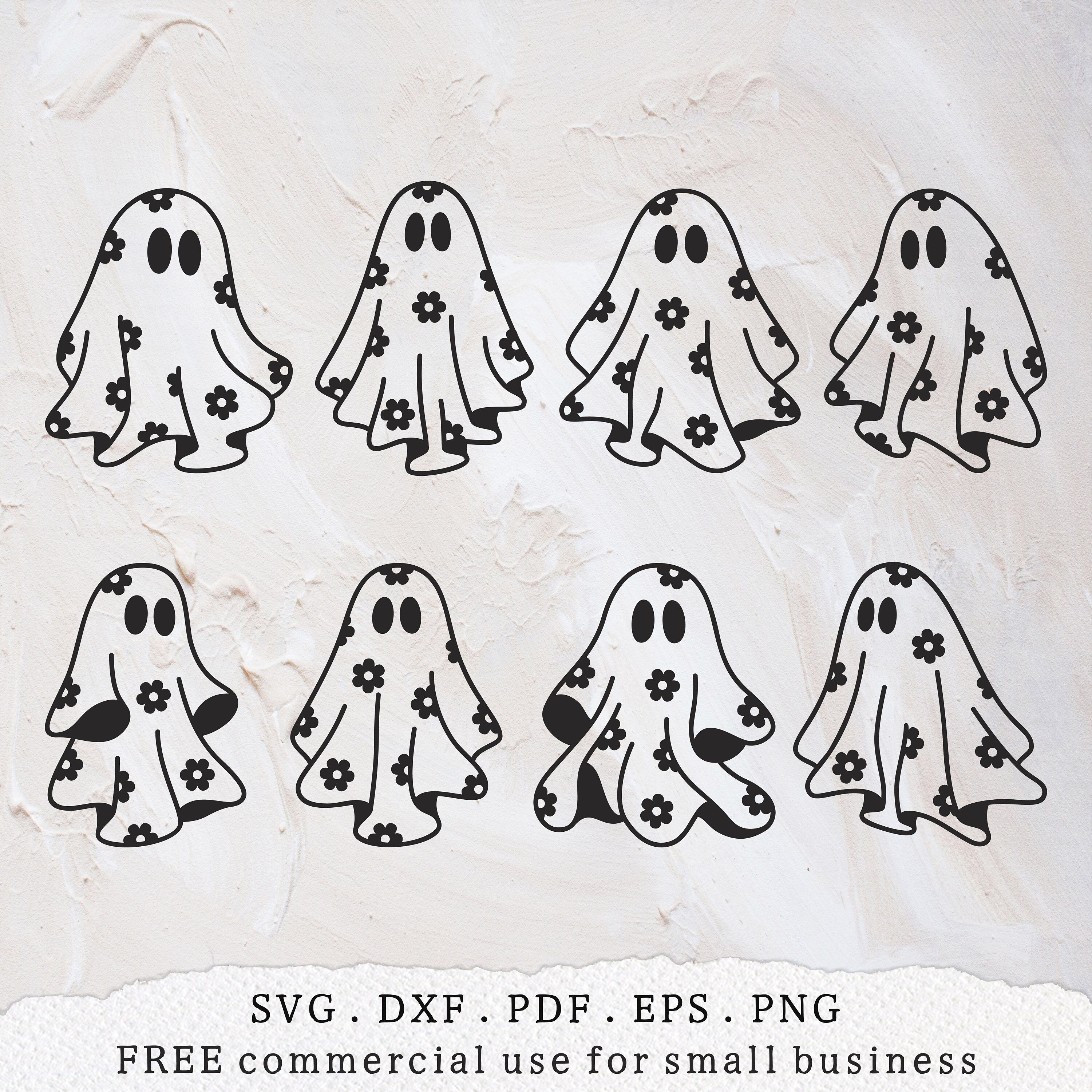 Ghost Bundle Svg Ghost Outline Svg Spooky Season Svg Cute - Etsy