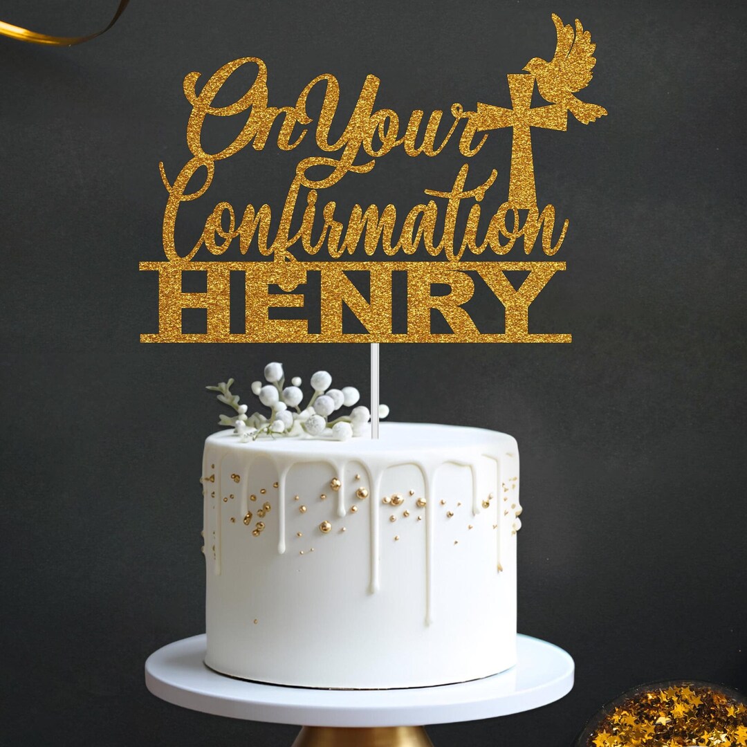 On Your Confirmation Cake Topper Personalised Any Name Confirmation ...