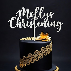 Christening Cake Topper Wooden Cake Topper, Cake Decoration ...