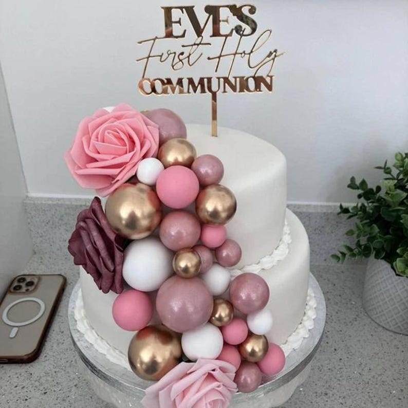 Acrylic First Holy Communion Cake Topper Holy Communion Decorations ...