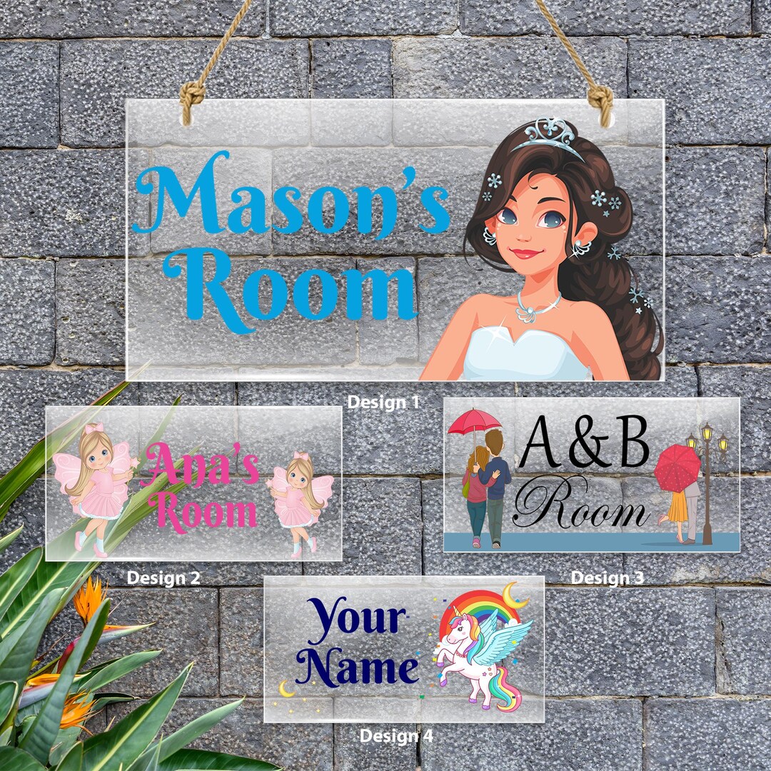 Personalised Bedroom Door Sign Personalised Room Sign Acrylic Door Sign ...