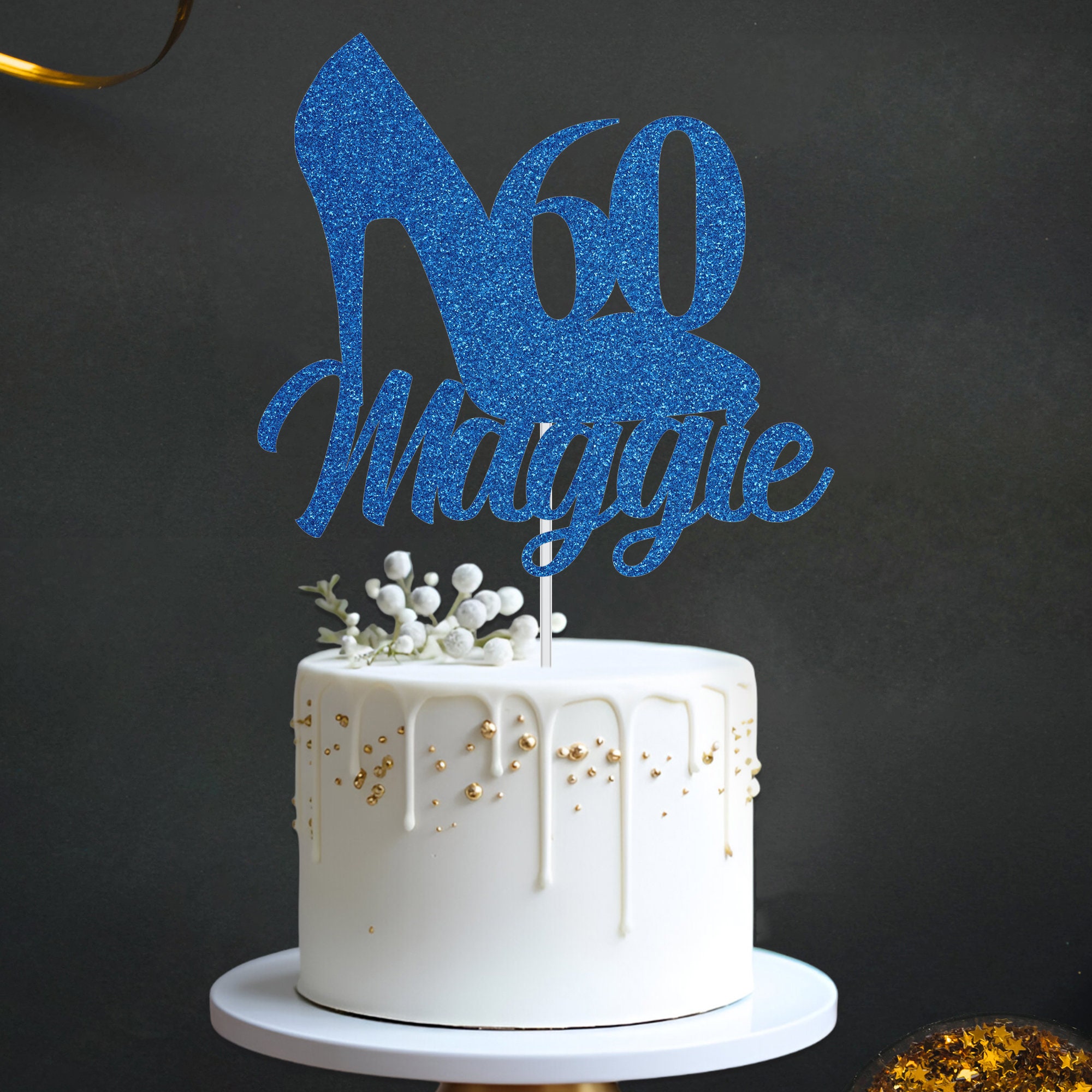 Personalised High Heel Cake Topper Glitter Stiletto Cake Topper for ...