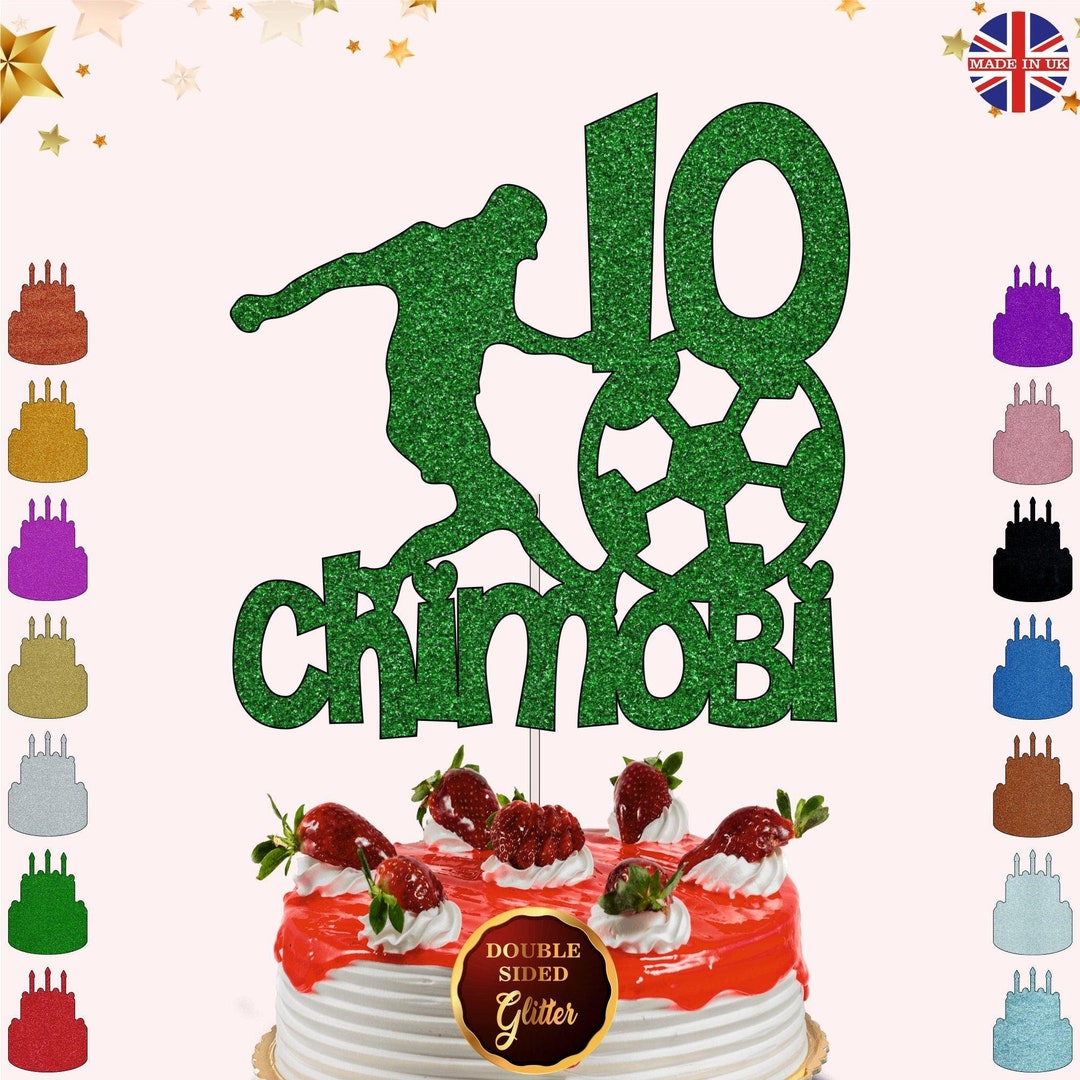 Personalised Football Cake Topper | Football Lover Cake Topper,any Name ...