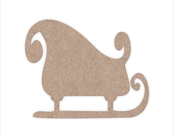 Freestanding Santa Sleigh Wooden Shape MDF Wood Craft Blank Christmas ...