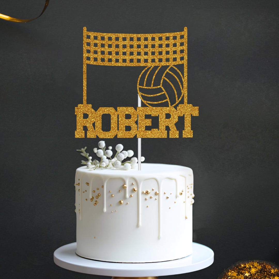Volleyball Net Cake Topper Personalized Birthday Cake Topper, Custom ...
