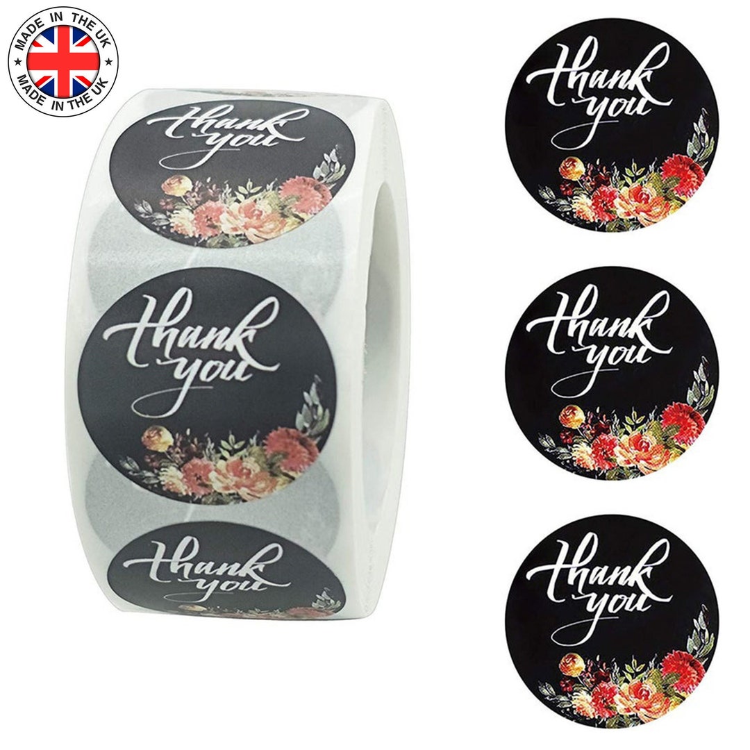 Round Thank You Hand Made With Love Labels Stickers Gift Food - Etsy