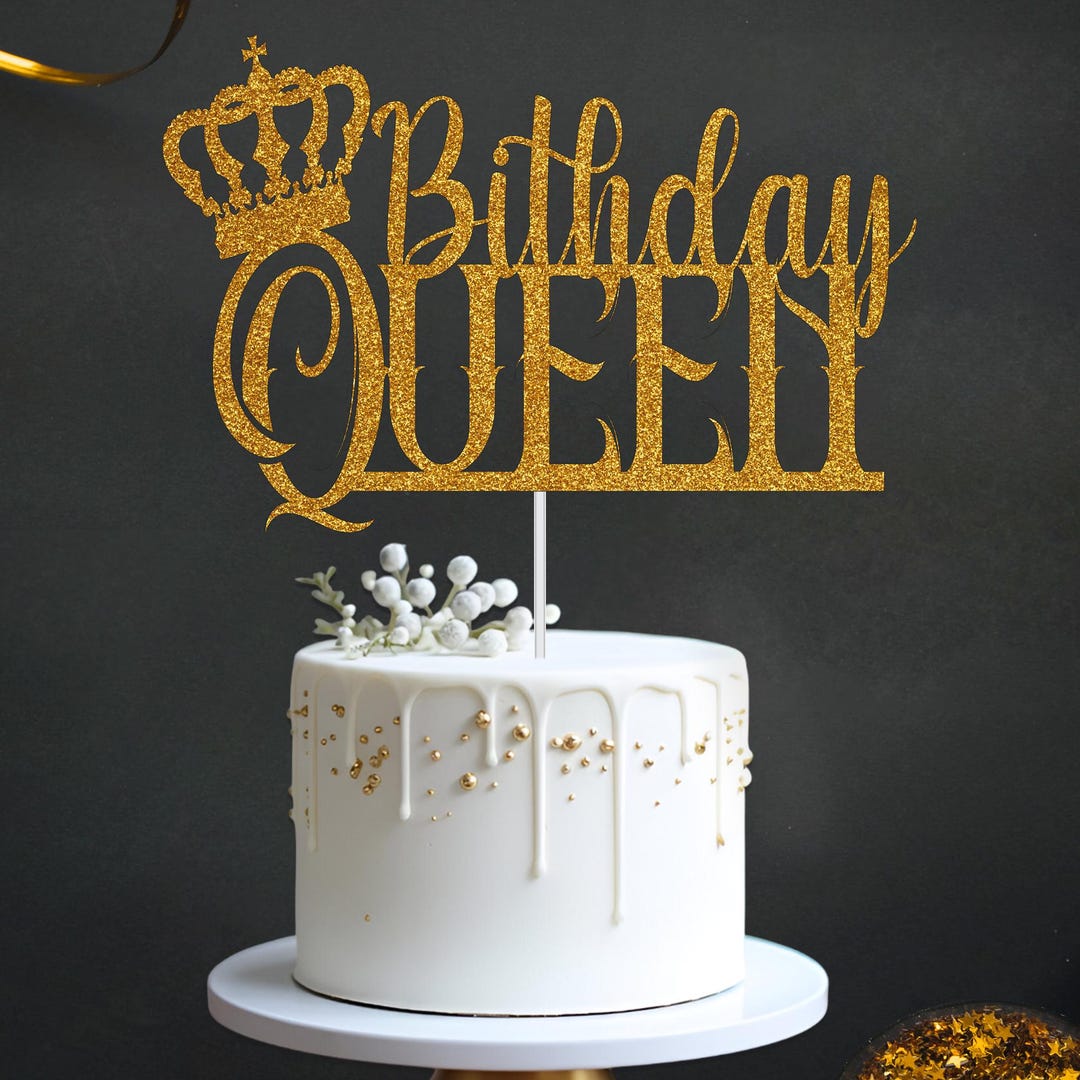 Birthday Queen Cake Topper Birthday Party Celebrations Decoration ...