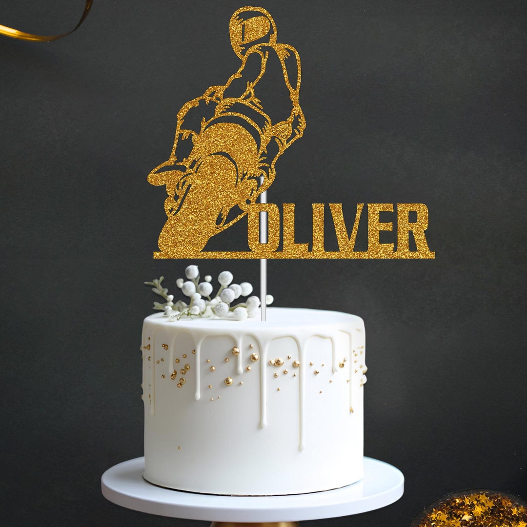 Custom Motorbike Cake Topper Personalised Biker Birthday Cake ...