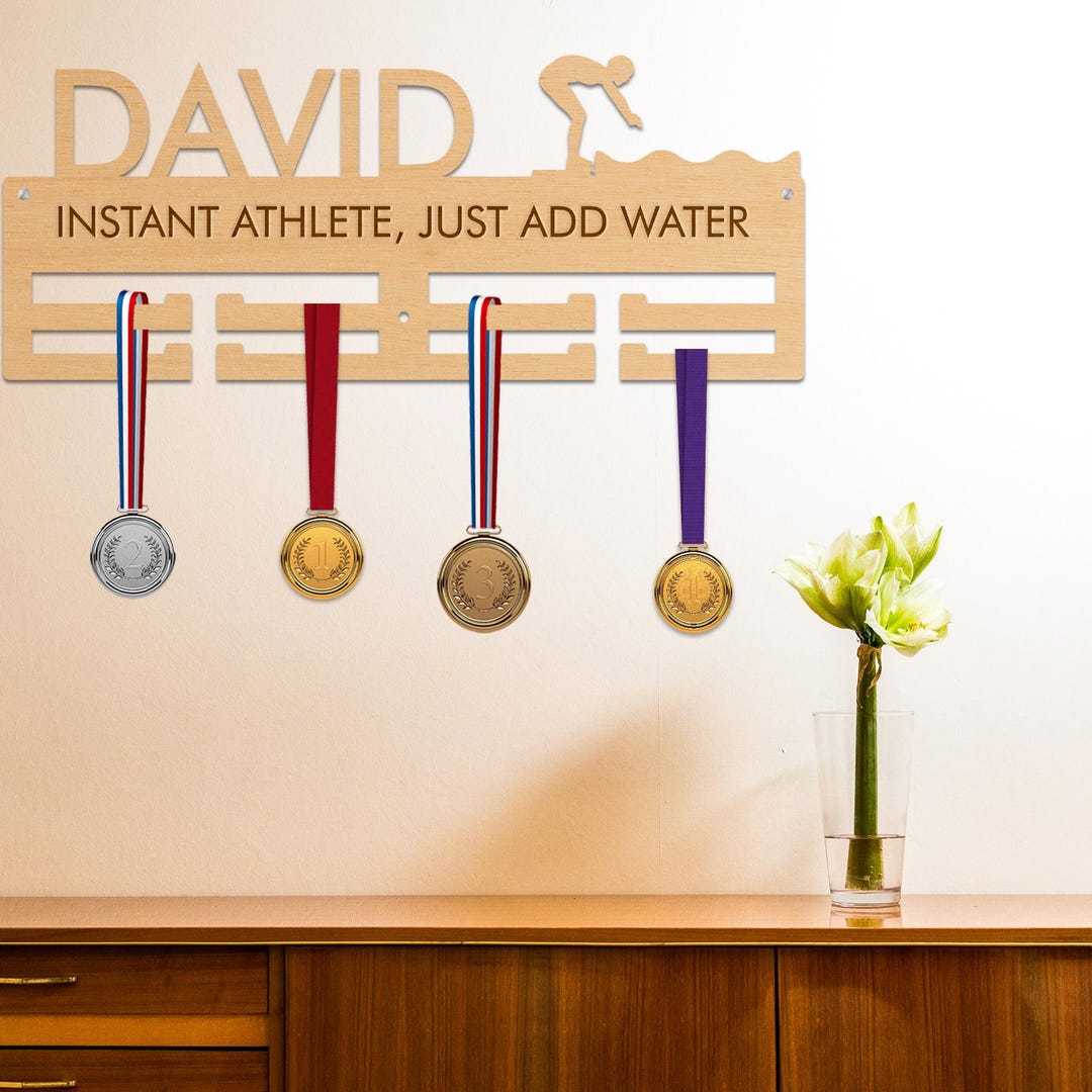 Swimmers Medal Hanger Swimming Medal Display Rack Unique Bedroom Wall ...
