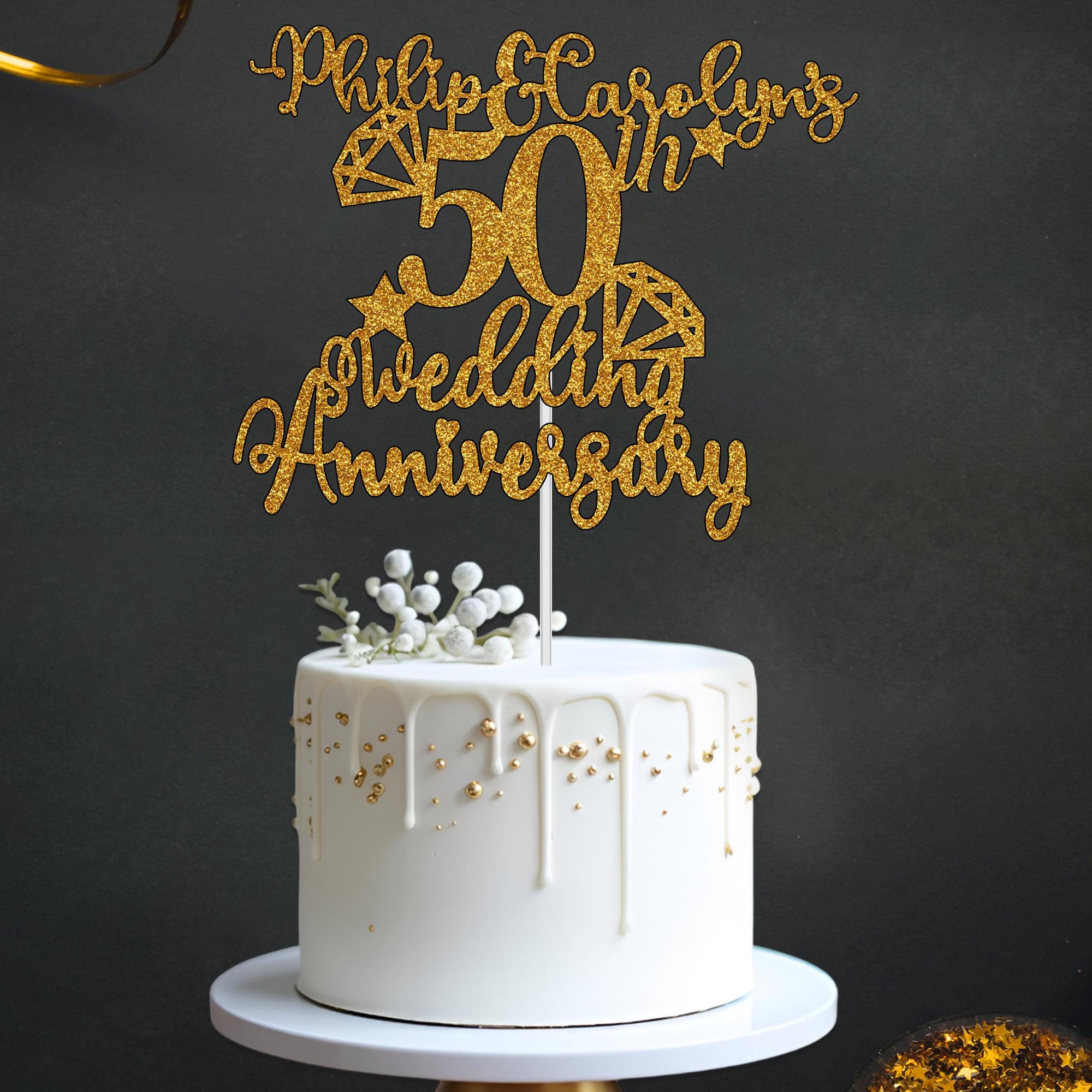 Modern 50th Wedding Anniversary Cakes