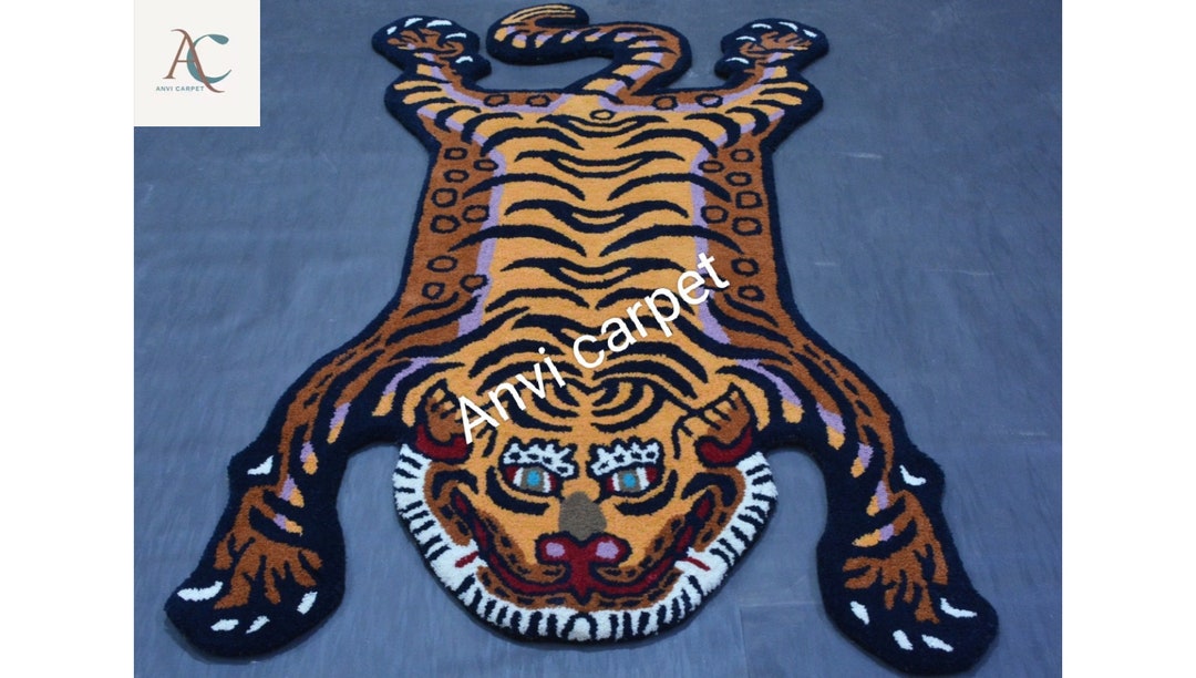Tibetan Tiger Skin Rug Creative Pattern Carpet for Living Room and for ...