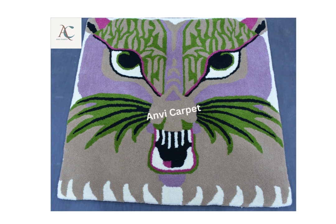 Tibetan Tiger Face Rug for Kids Rug for Living Room for Christmas Gift ...