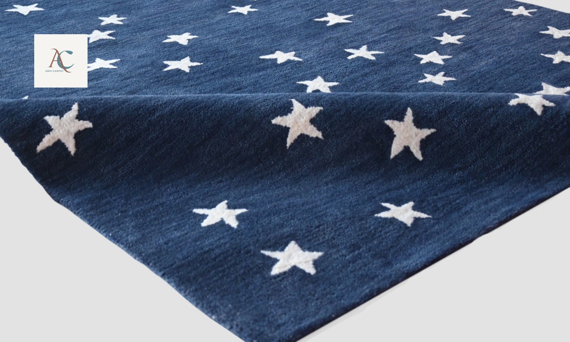 Starry Night Blue Carpet A Timeless Traditional Beauty Available in 3x5 ...
