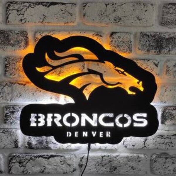 Denver Broncos Sign - Etsy