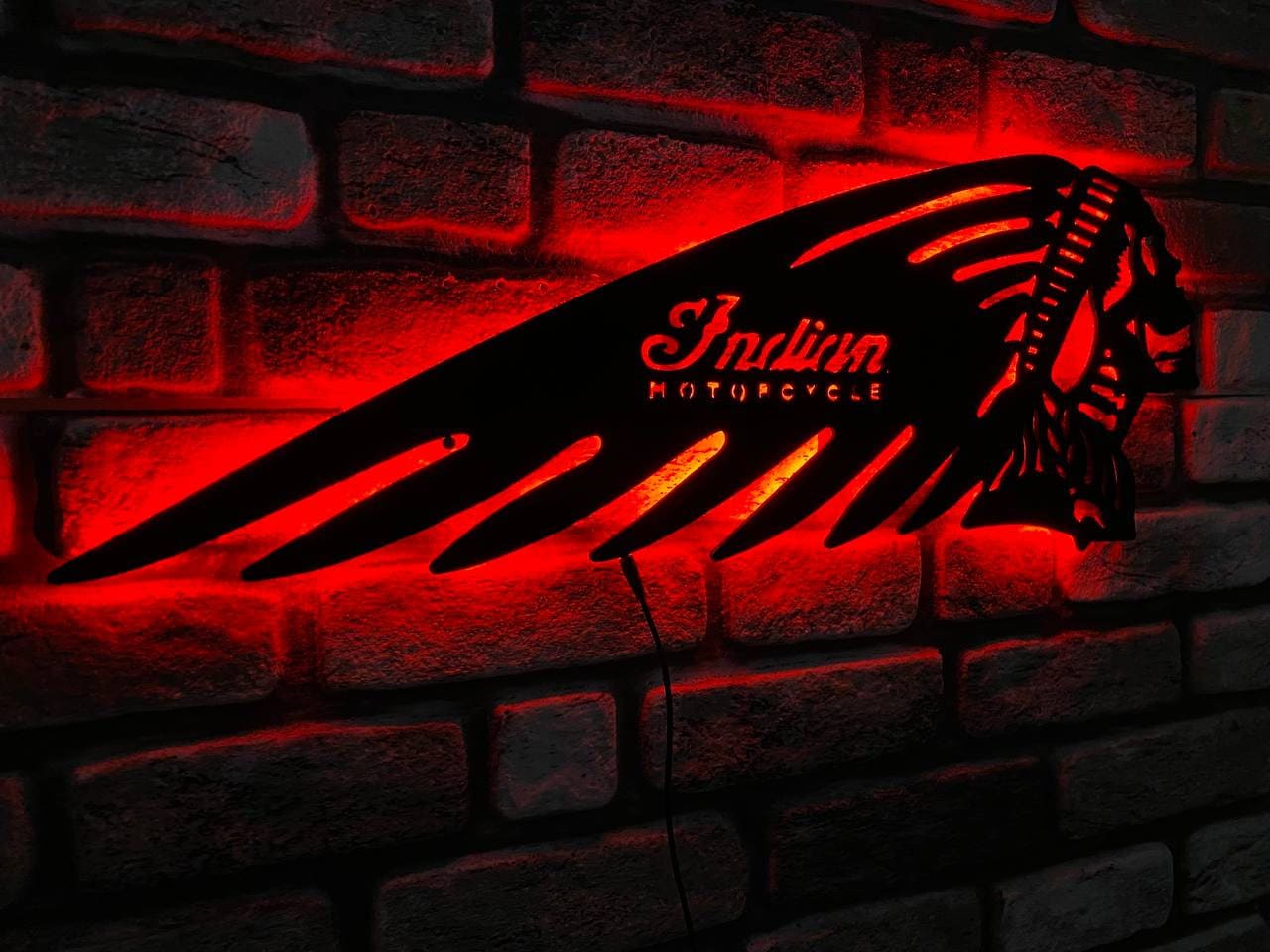 Indian Motorcycle Sign,indian Led Sign , Indian Motorcycle Fan,home ...