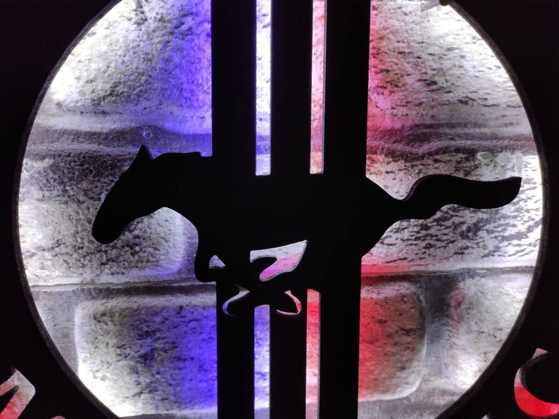 Ford Mustang Wall Art Led Sign , Neon Sign , Mustang Logo Wall Decor ...