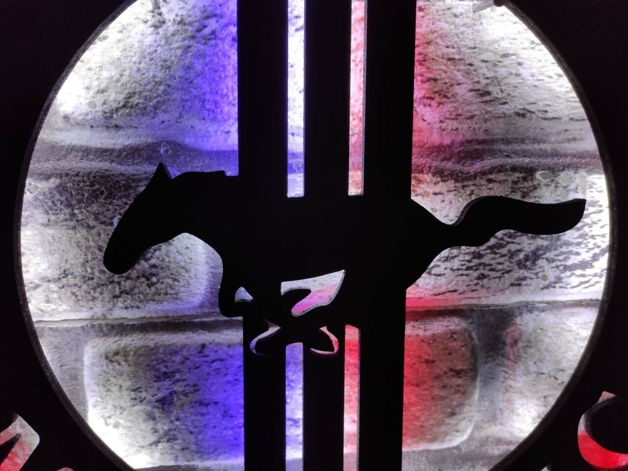 Ford Mustang Wall Art Led Sign , Neon Sign , Mustang Logo Wall Decor ...