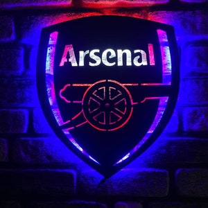 Arsenal Football Club Led Sign, Arsenal Wall Decor, Football Gift ...