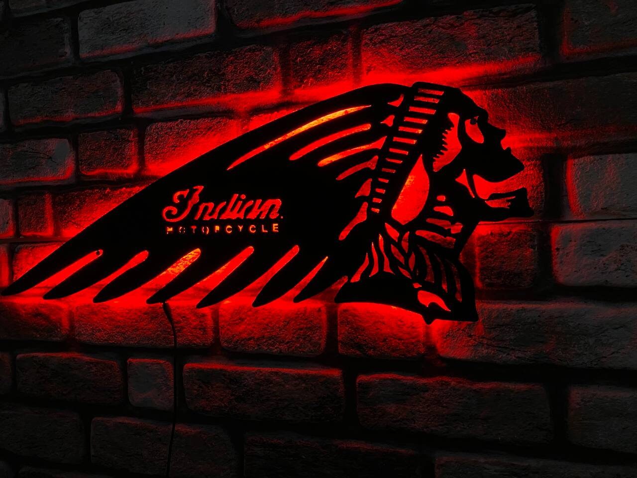 Indian Motorcycle Sign,indian Led Sign , Indian Motorcycle Fan,home ...