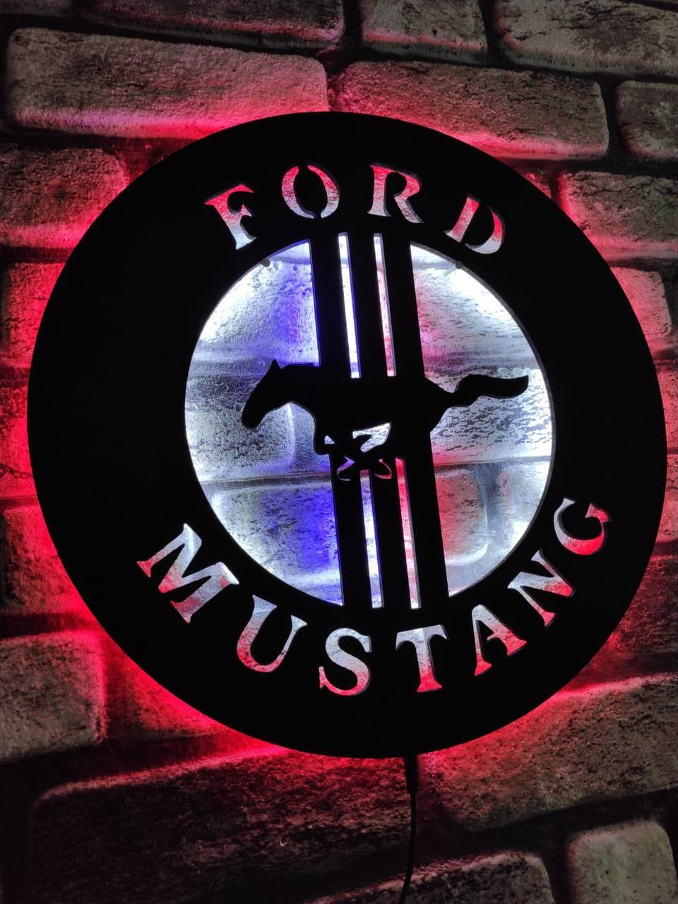 Ford Mustang Wall Art Led Sign , Neon Sign , Mustang Logo Wall Decor ...