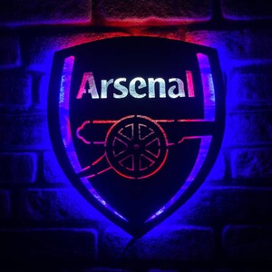 Arsenal Football Club Led Sign, Arsenal Wall Decor, Football Gift ...
