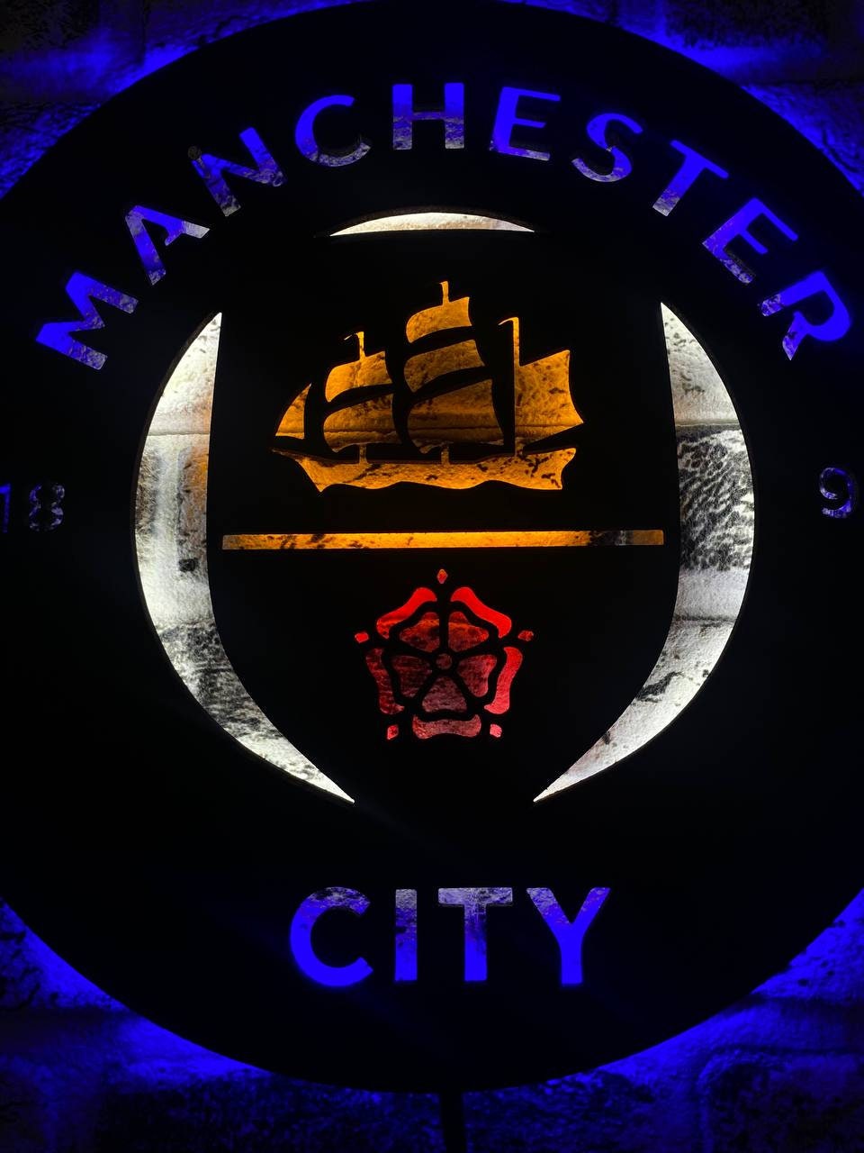 Manchester City Led Sign, Neon Sign, Football Team Wall Hangings Sign ...