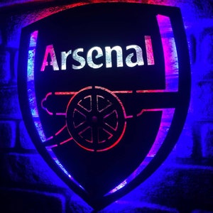 Arsenal Football Club Led Sign, Arsenal Wall Decor, Football Gift ...