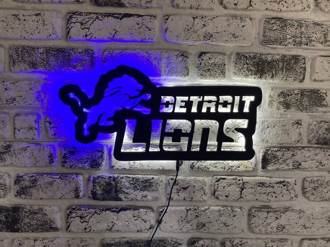 Detroit Lions Led Sign , LED Football Sports Fan Wall Decor Lamp ...