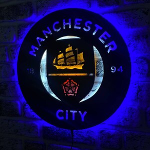 Manchester City Led Sign, Neon Sign, Football Team Wall Hangings Sign ...