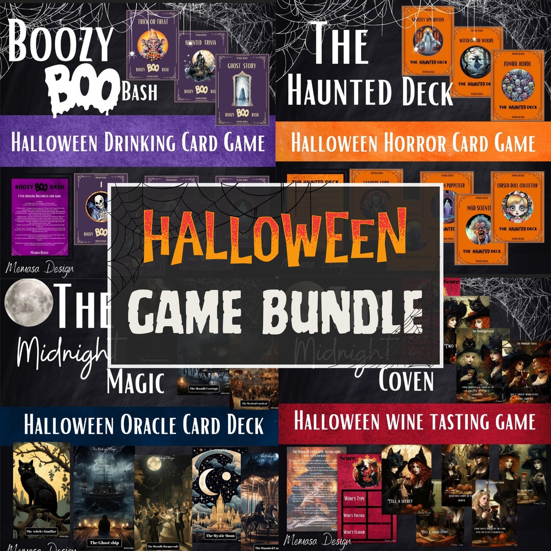 The Halloween Game Mega Bundle, Playing Cards, Halloween Games ...