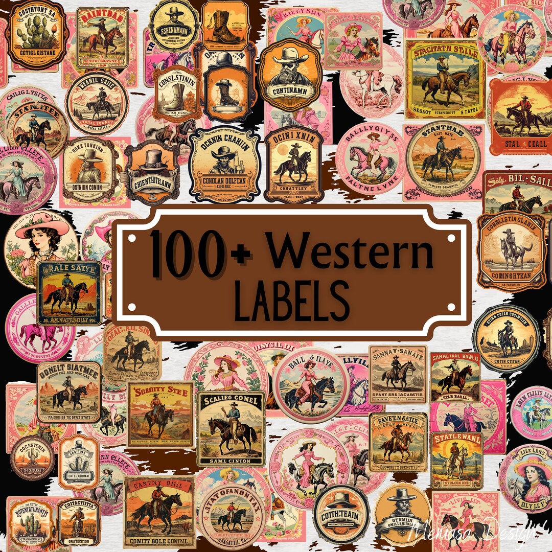 Western Labels, Western Weird Labels, Cowboy Labels, Cowgirl Labels ...
