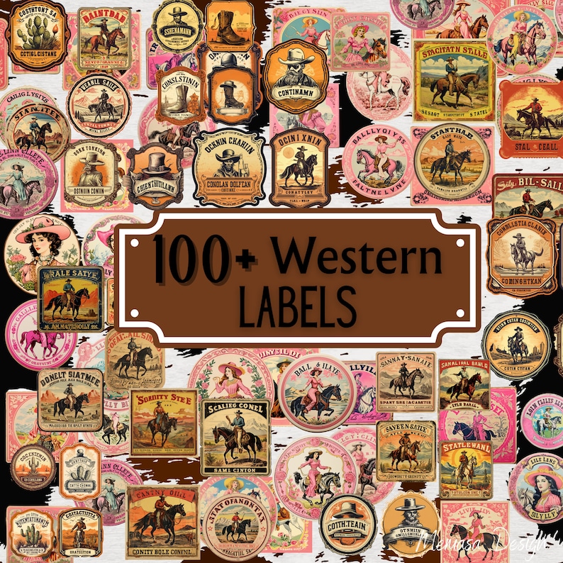 Western Labels Western Weird Labels Cowboy Labels Cowgirl - Etsy