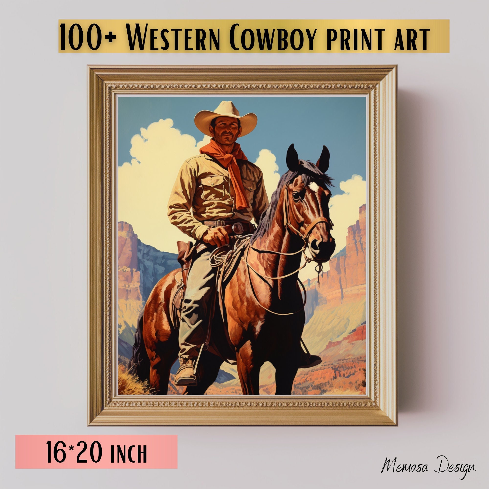 Cowboy Posters rodeo Poster Cowboy Wall Art Cowboy Decor - Etsy