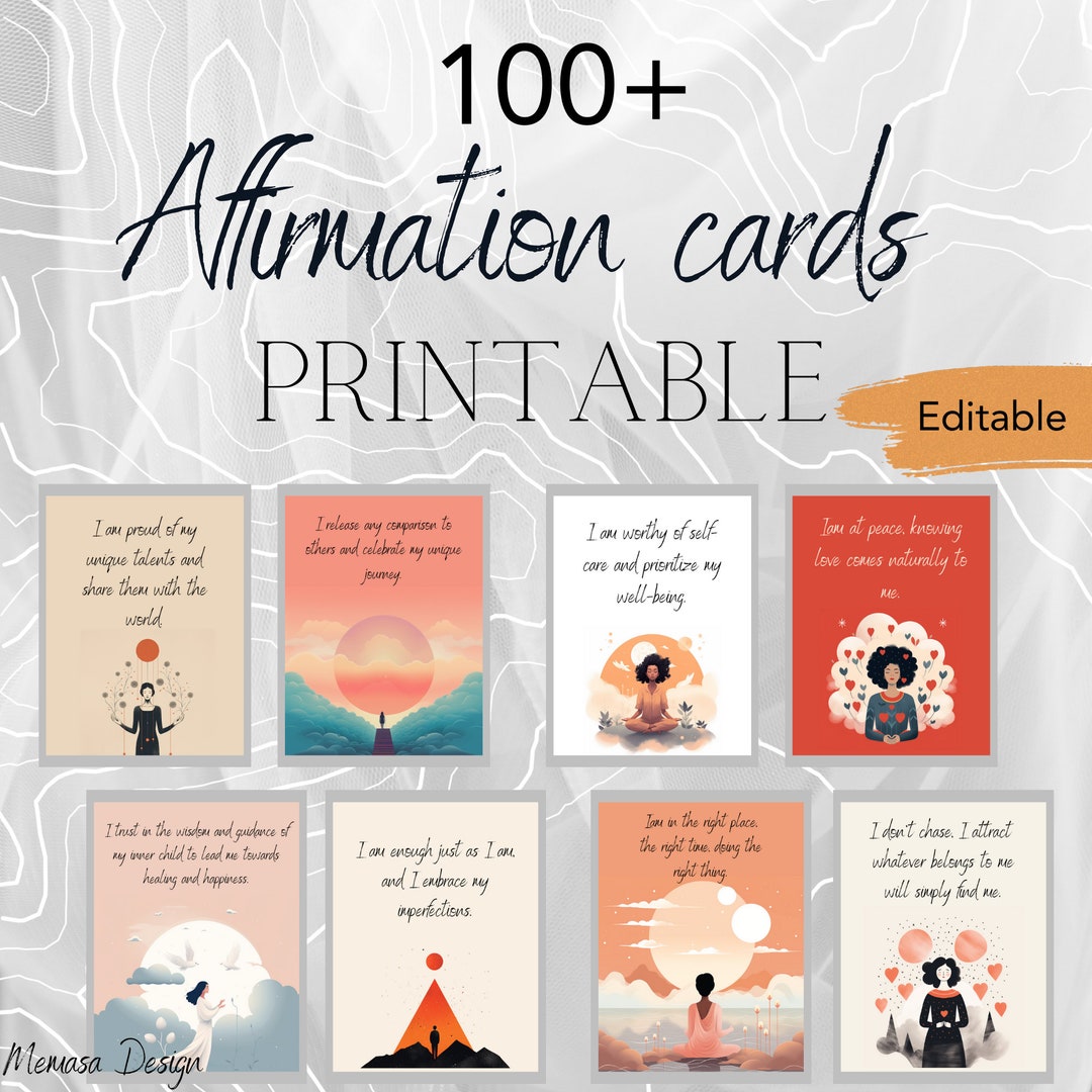 Affirmation Cards Printable, Positive Affirmations, Self Care, Self ...