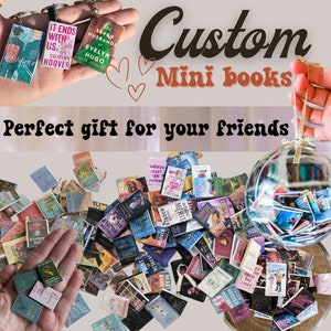 Custom Mini Book Covers, Printable Miniature Book Covers,special Gifts ...