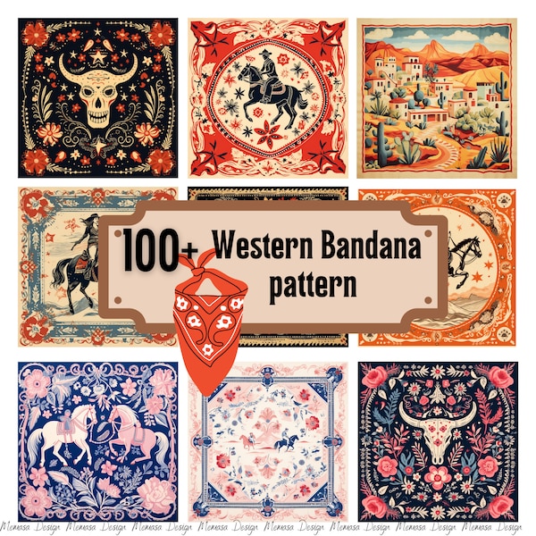 Western Bandana - Etsy