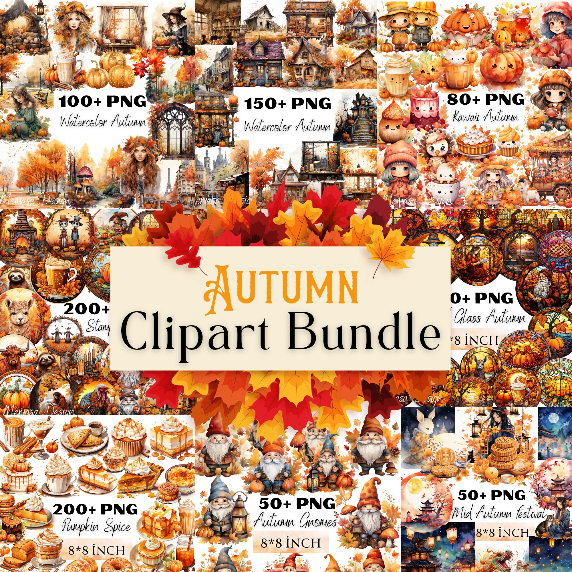 Autumn Clipart Bundle Fall Clipart Bundle Fall Premium - Etsy