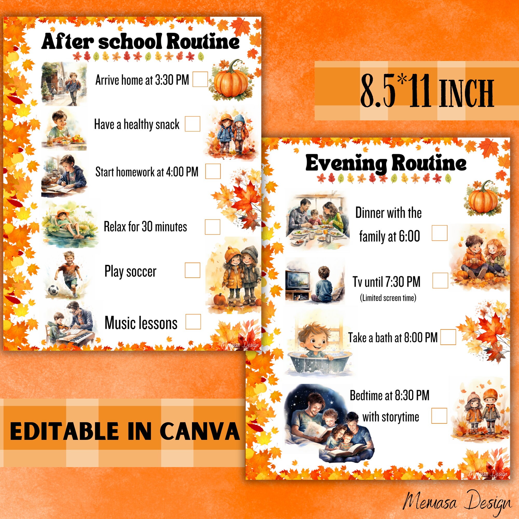 Editable Kids Visual Checklist Daily School Checklist - Etsy